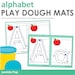 Alphabet Play Dough Mats With Correct Letter Formation and Beginning ...