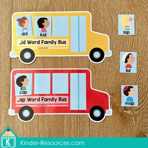 School Bus Word Family Sorting Printable Activity - Etsy