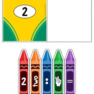 Crayon Box Number Match Activity - Etsy
