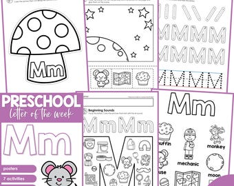 Preschool Alphabet Letter of the Week Curriculum A - Etsy