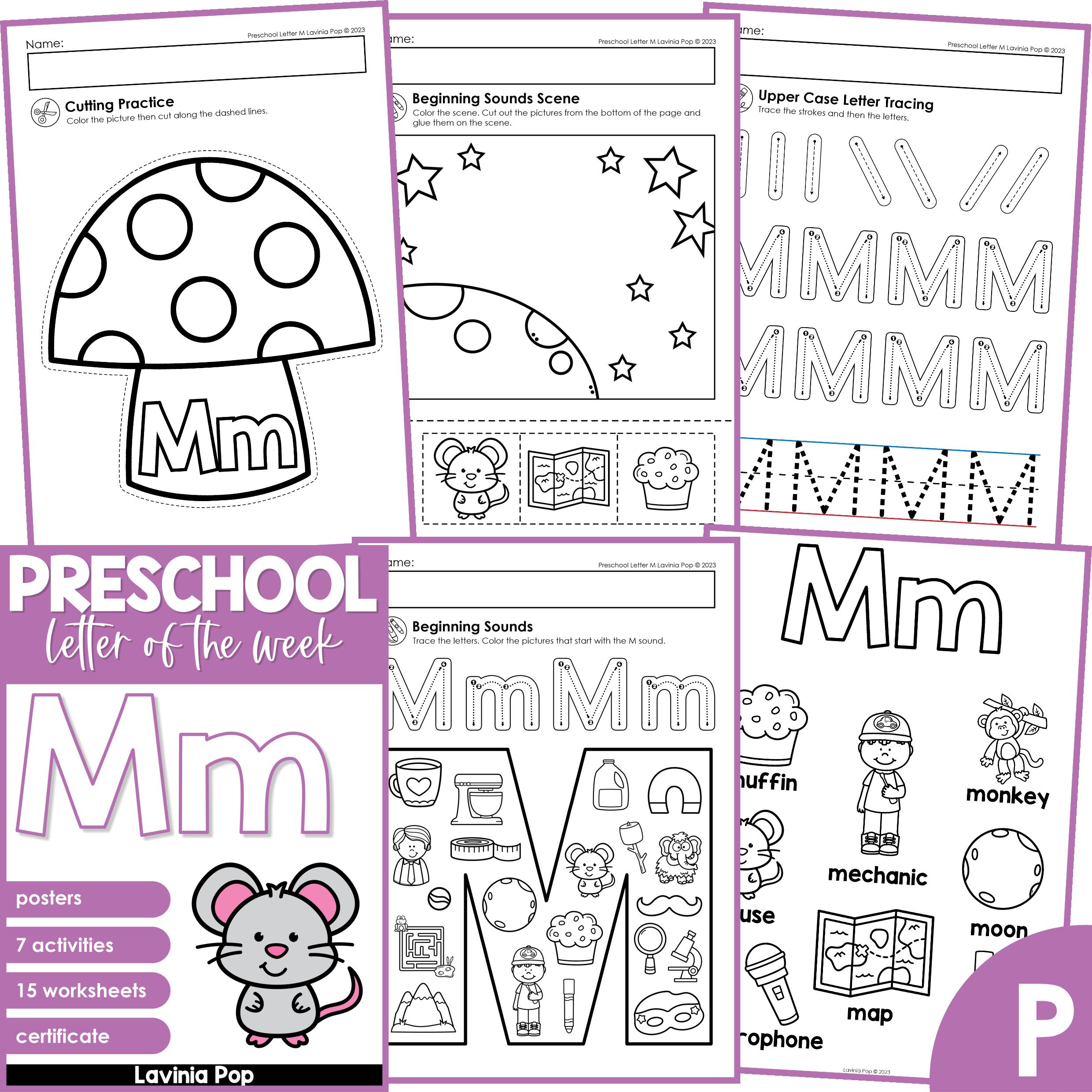 Preschool Alphabet Letter of the Week Curriculum M - Etsy