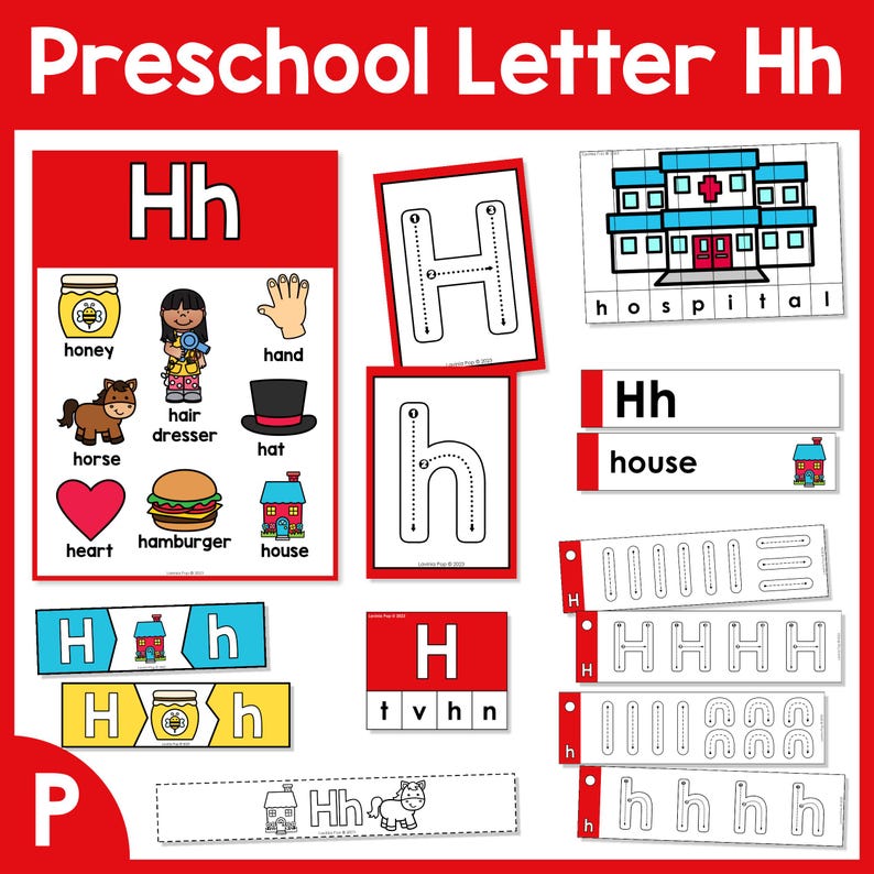Preschool Alphabet Letter of the Week Curriculum H - Etsy