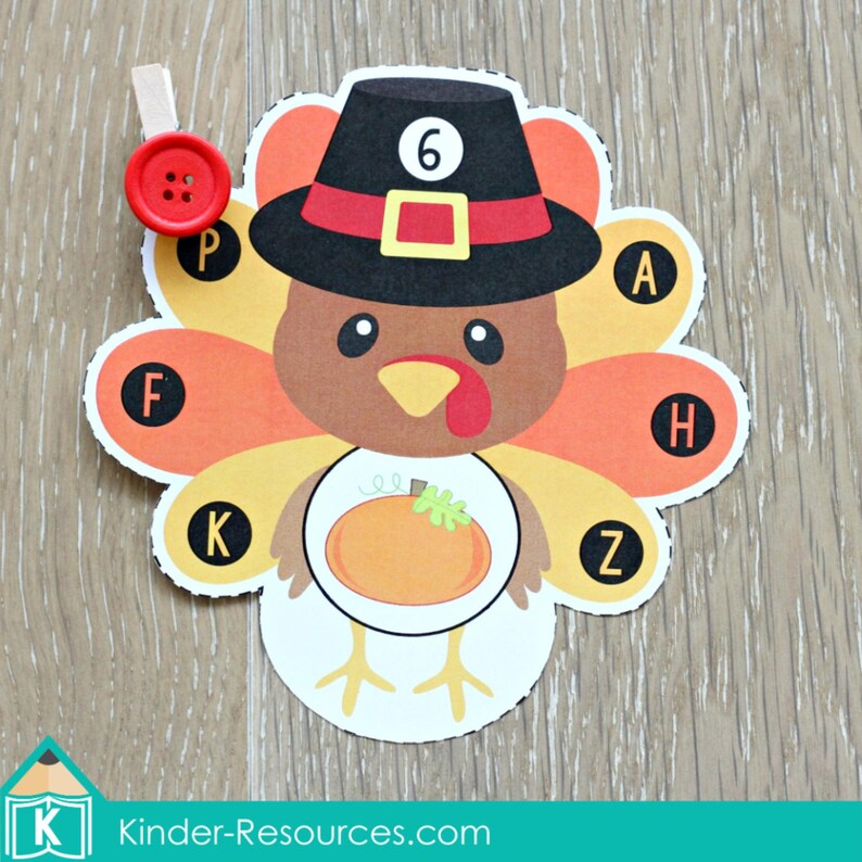 Beginning Sounds Printable Activity | Thanksgiving Turkey - Etsy