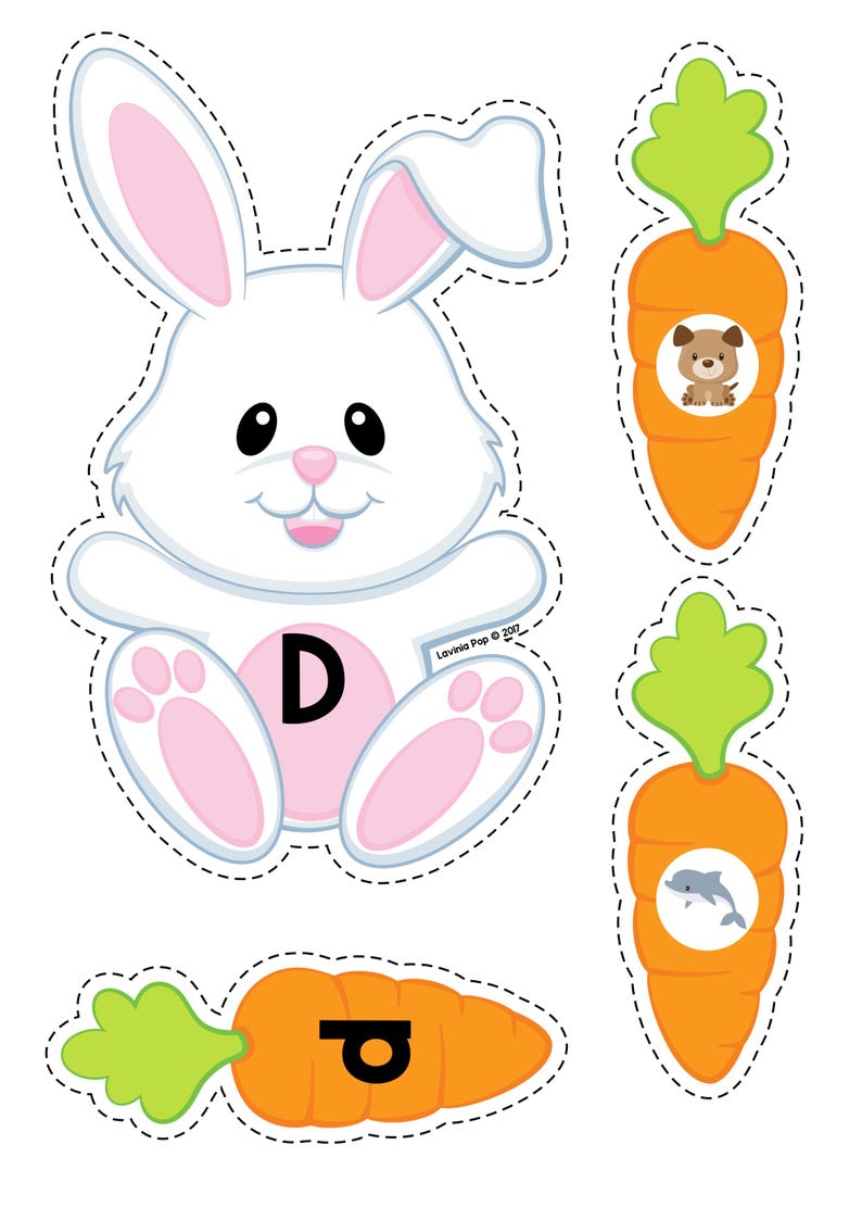 Bunny Alphabet Matching Printable Activity | Alphabet Busy Book ...