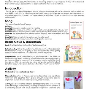 Mother's Day Preschool Theme Curriculum Printables | Preschool Circle ...