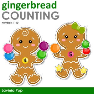 Gingerbread Boy and Girl Christmas Counting Activity | Printable Math ...