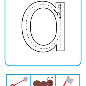 Alphabet Tracing Cards With Directional Arrows - Etsy