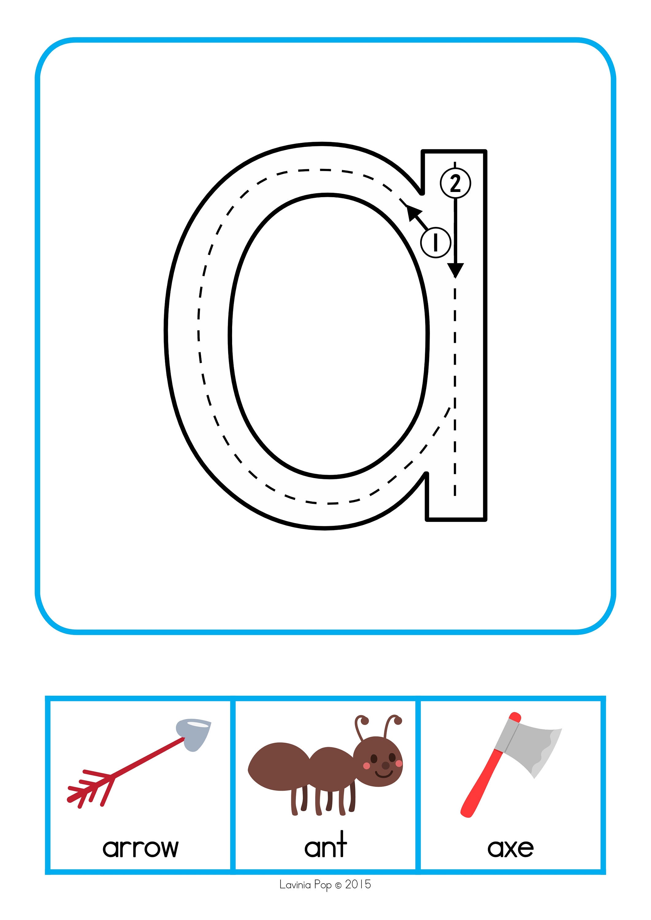 Alphabet Tracing Cards With Directional Arrows - Etsy