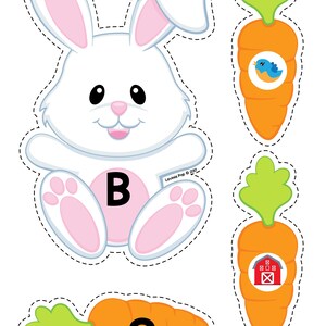 Bunny Alphabet Matching Printable Activity | Alphabet Busy Book ...