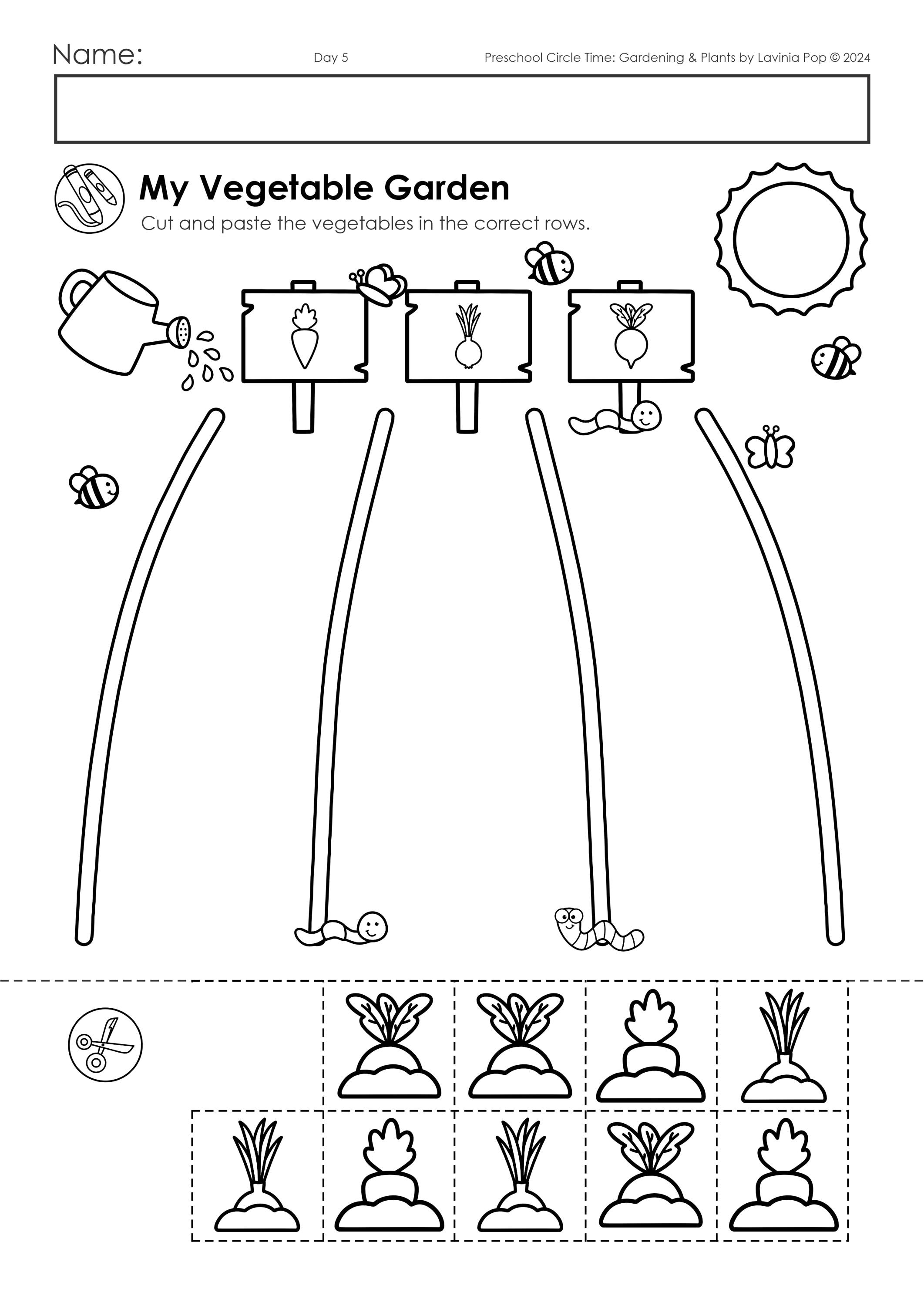 Gardening and Plants Preschool Theme Curriculum Printables | Preschool ...