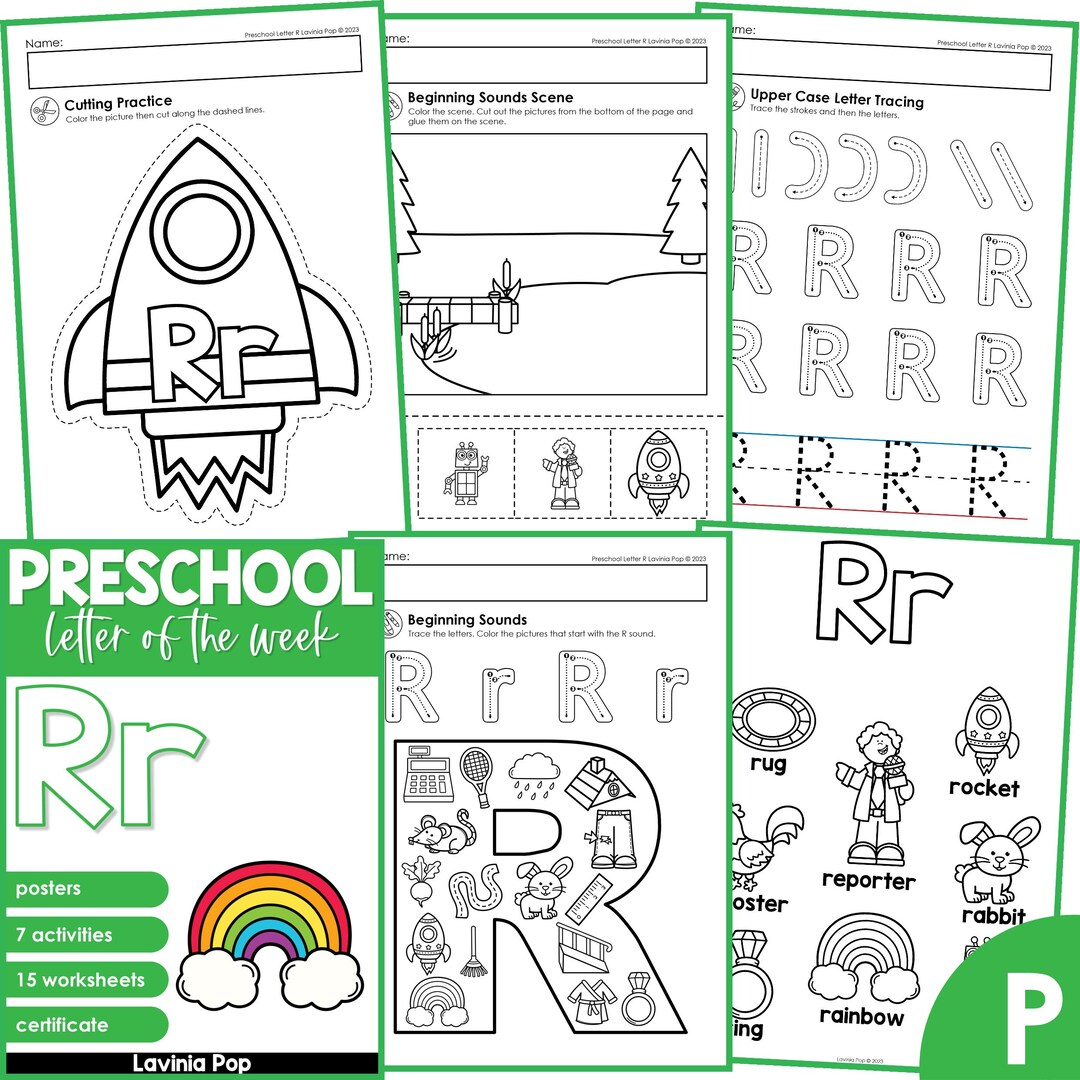 Preschool Alphabet Letter of the Week Curriculum R - Etsy