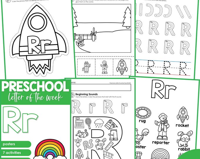 Preschool Alphabet Letter of the Week Curriculum R - Etsy