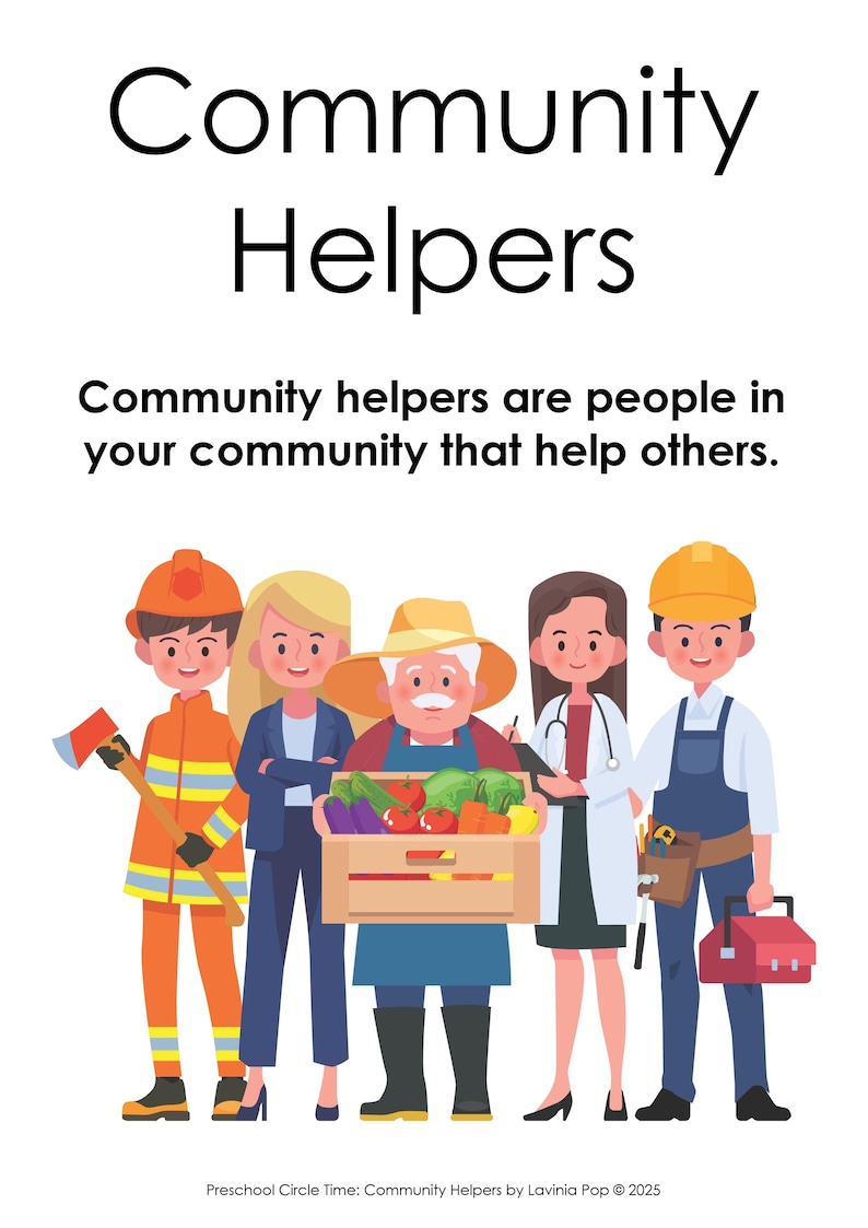 Community Helpers Preschool Theme Curriculum Printables | Preschool ...
