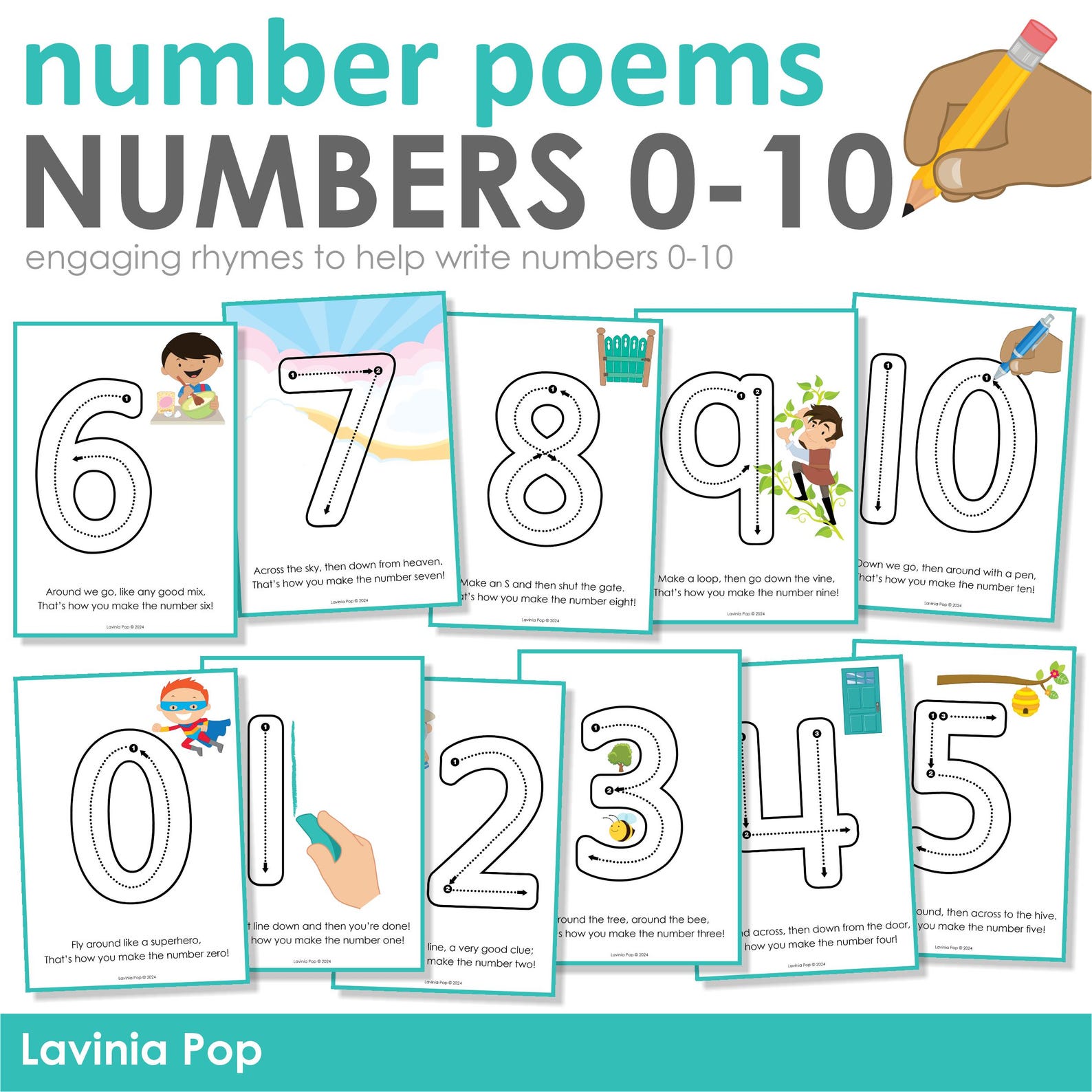 Printable Number Poems 0–10 | Rhymes to Teach Number Formation ...