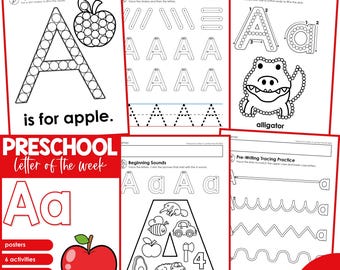 Preschool Alphabet Letter of the Week Curriculum A - Etsy