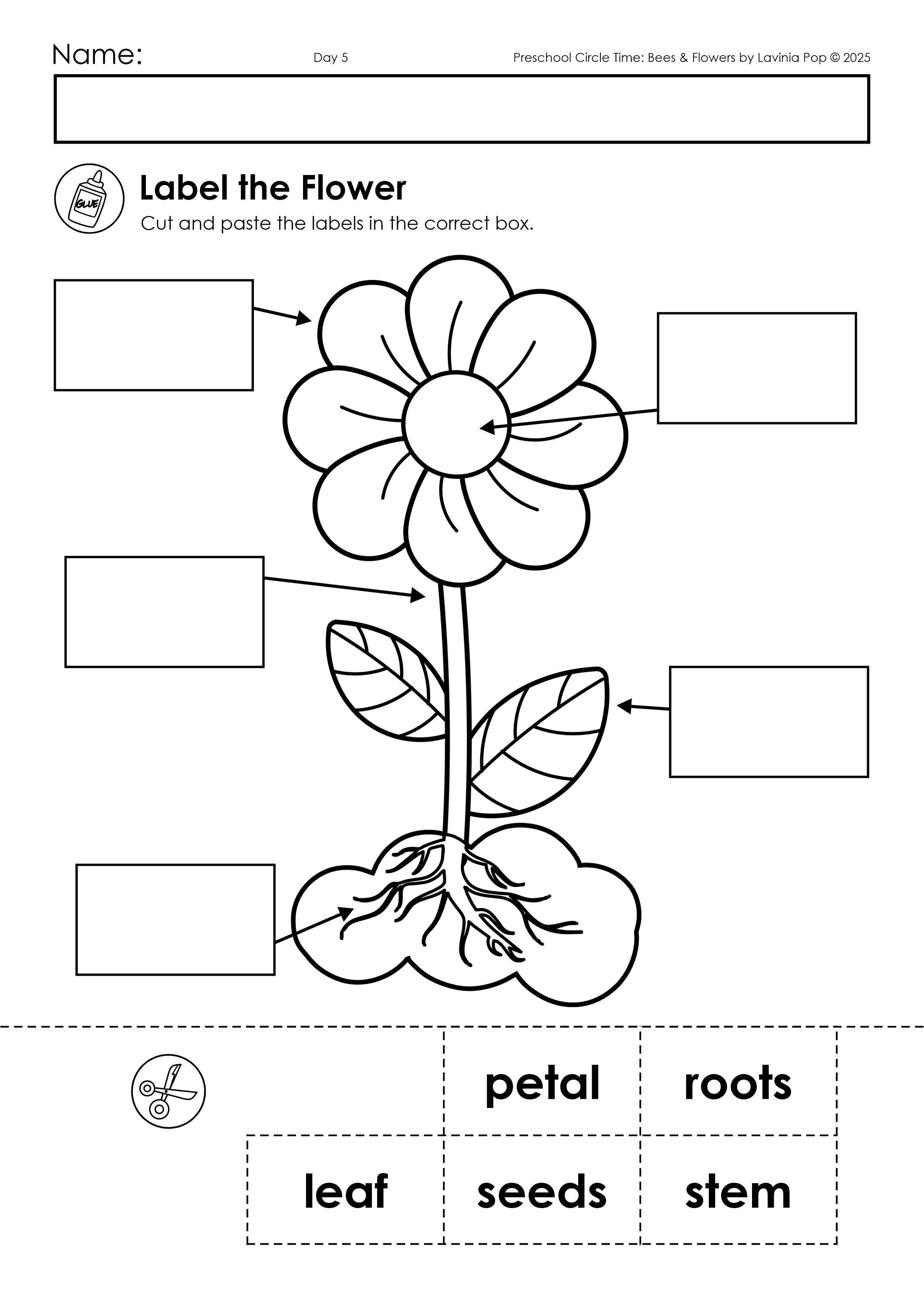 Bees and Flowers Preschool Theme Curriculum Printables | Preschool ...