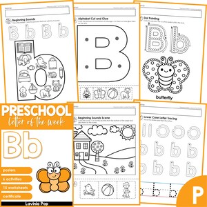 Preschool Alphabet Letter of the Week Curriculum B - Etsy