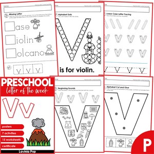 Preschool Alphabet Letter of the Week Curriculum V - Etsy