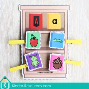 Beginning Sounds Library Books Match Printable Activity - Etsy