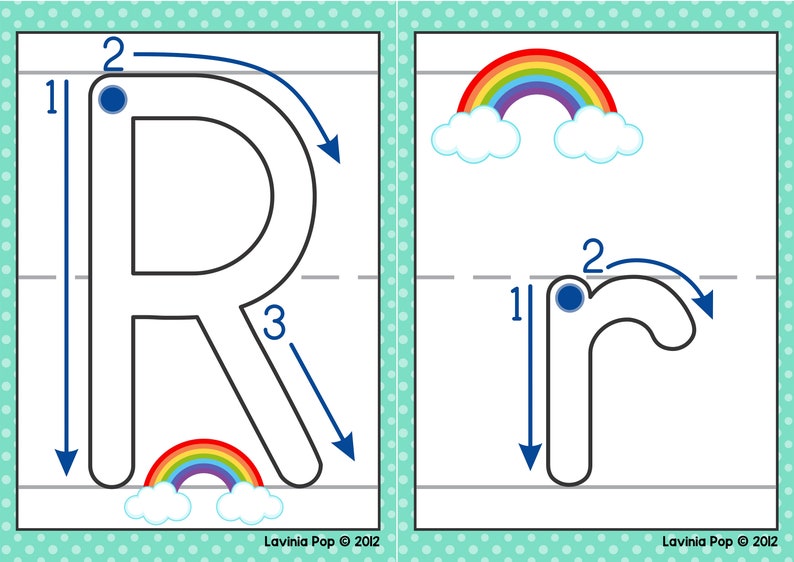 Alphabet Play Dough Mats With Correct Letter Formation and Beginning ...