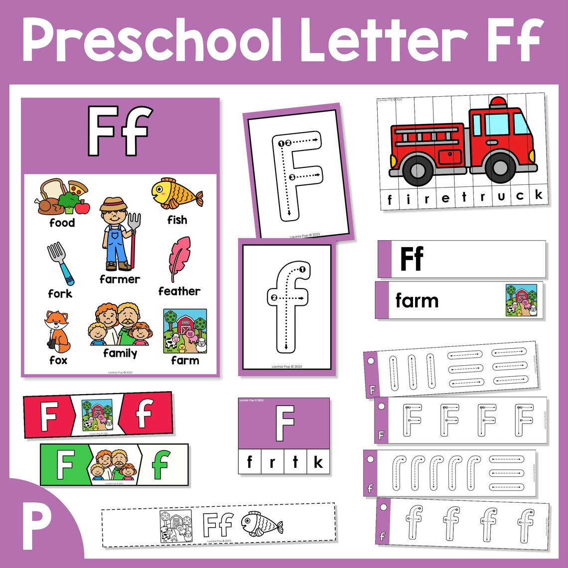 Preschool Alphabet Letter of the Week Curriculum F - Etsy