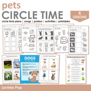 Pets Preschool Theme Curriculum Printables | Preschool Circle Time ...