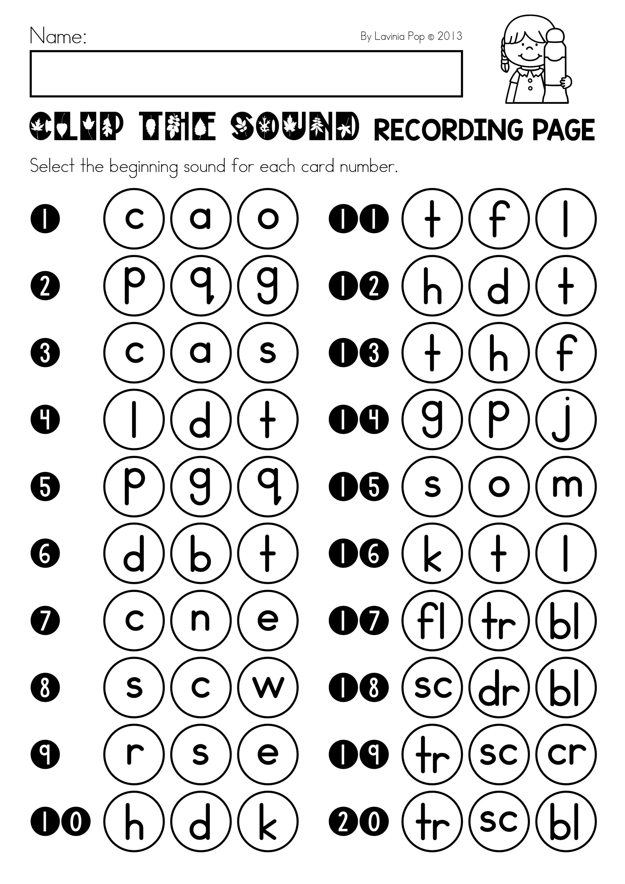 Clip the Beginning Sound | Autumn / Fall Theme - Etsy