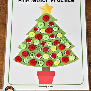 Christmas Tree Fine Motor Activity Practice Mat | Printable Resource ...