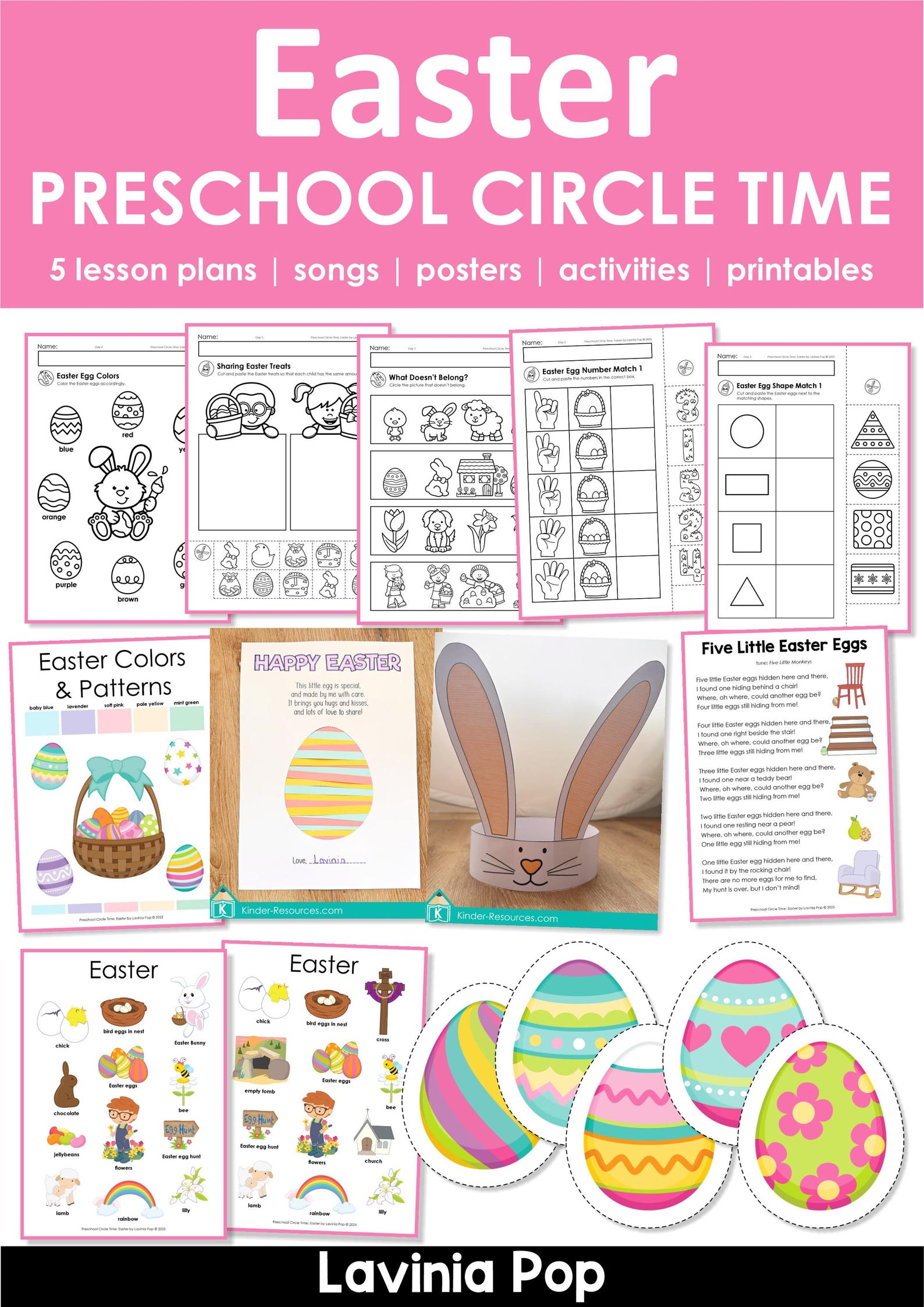 Easter Preschool Theme Curriculum Printables | Preschool Circle Time ...