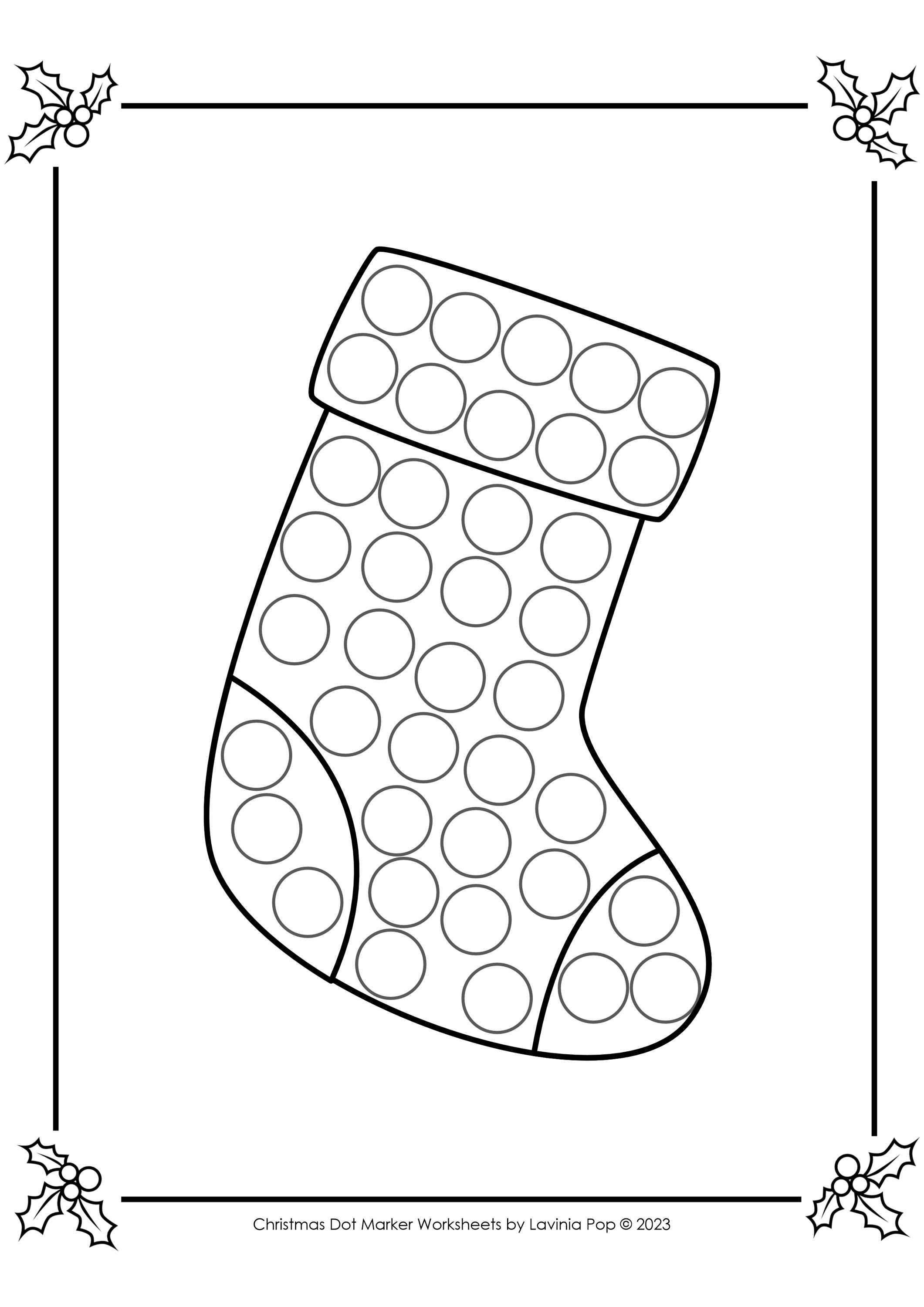 Christmas Dot Marker Printable Activity | Dot-a-dot | Preschool | Prek ...