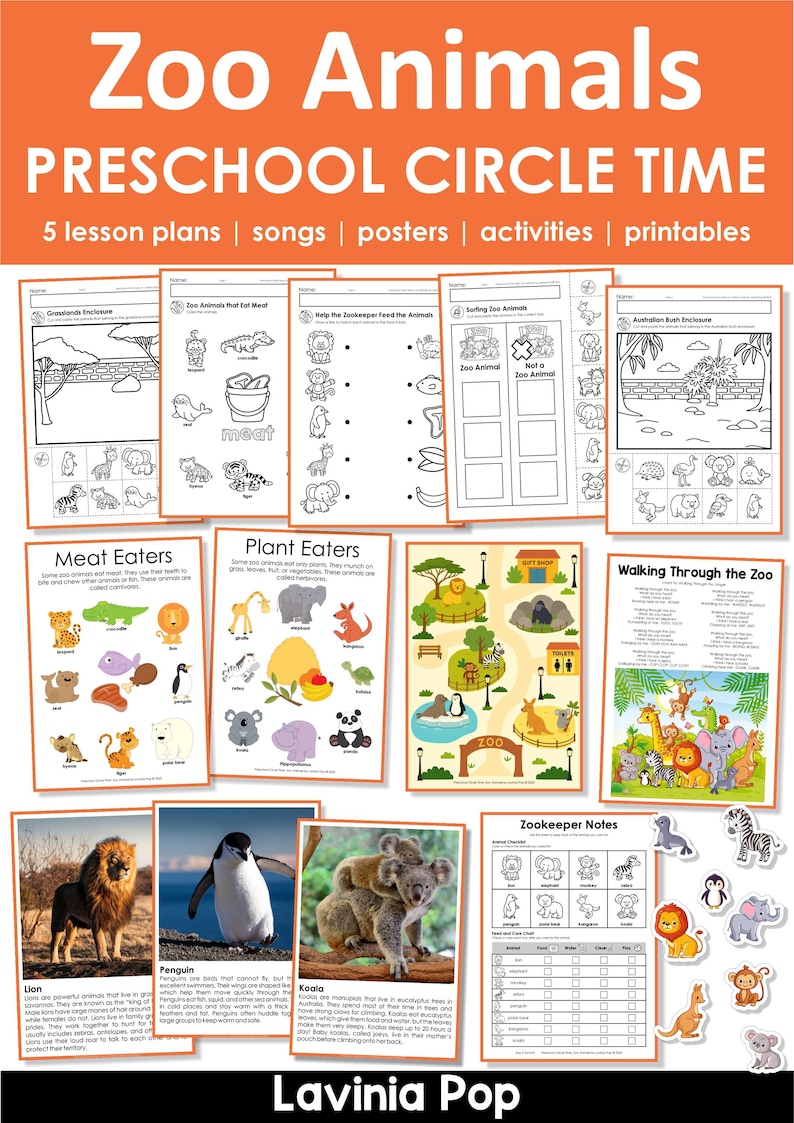 Zoo Animals Preschool Circle Time Plan | Lesson Plans, Activities ...
