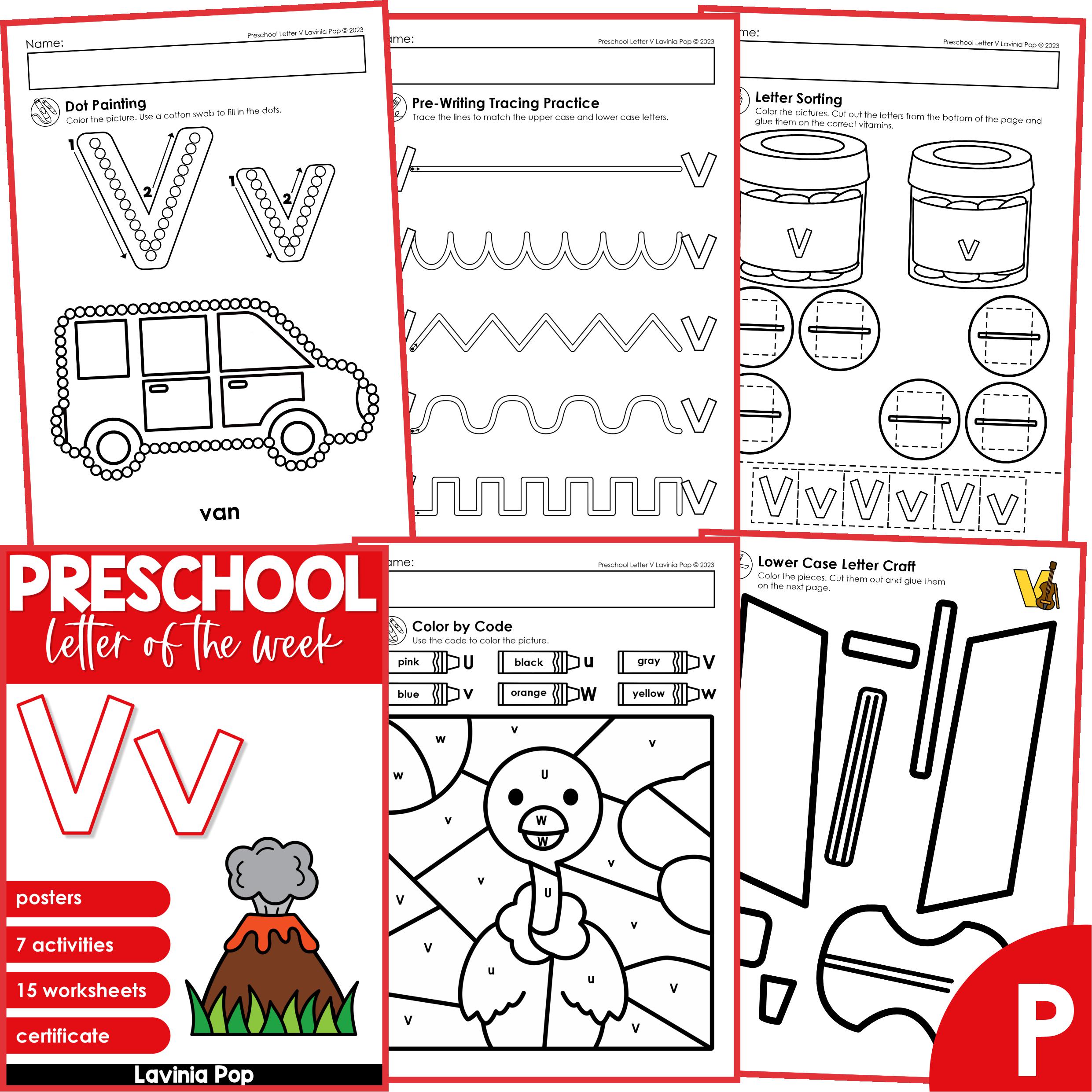 Preschool Alphabet Letter of the Week Curriculum V - Etsy