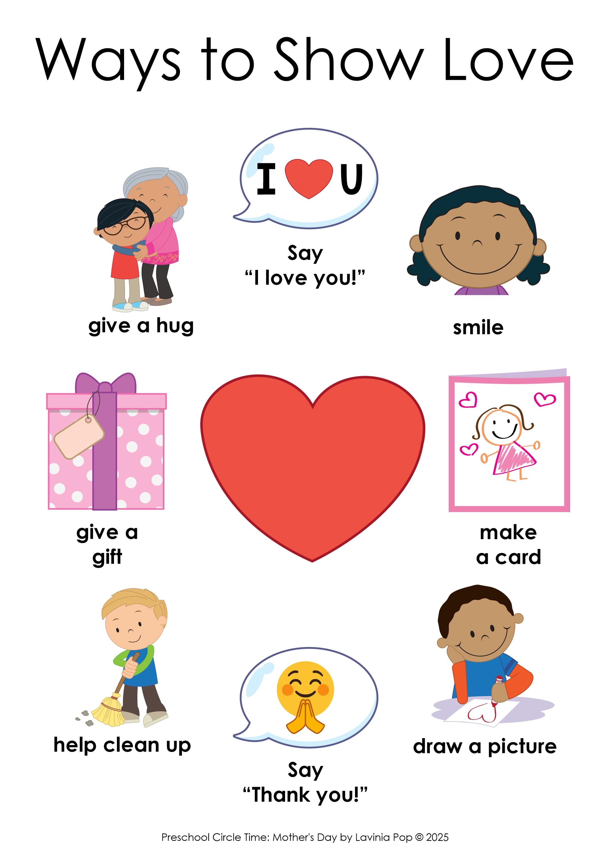 Mother's Day Preschool Theme Curriculum Printables | Preschool Circle ...