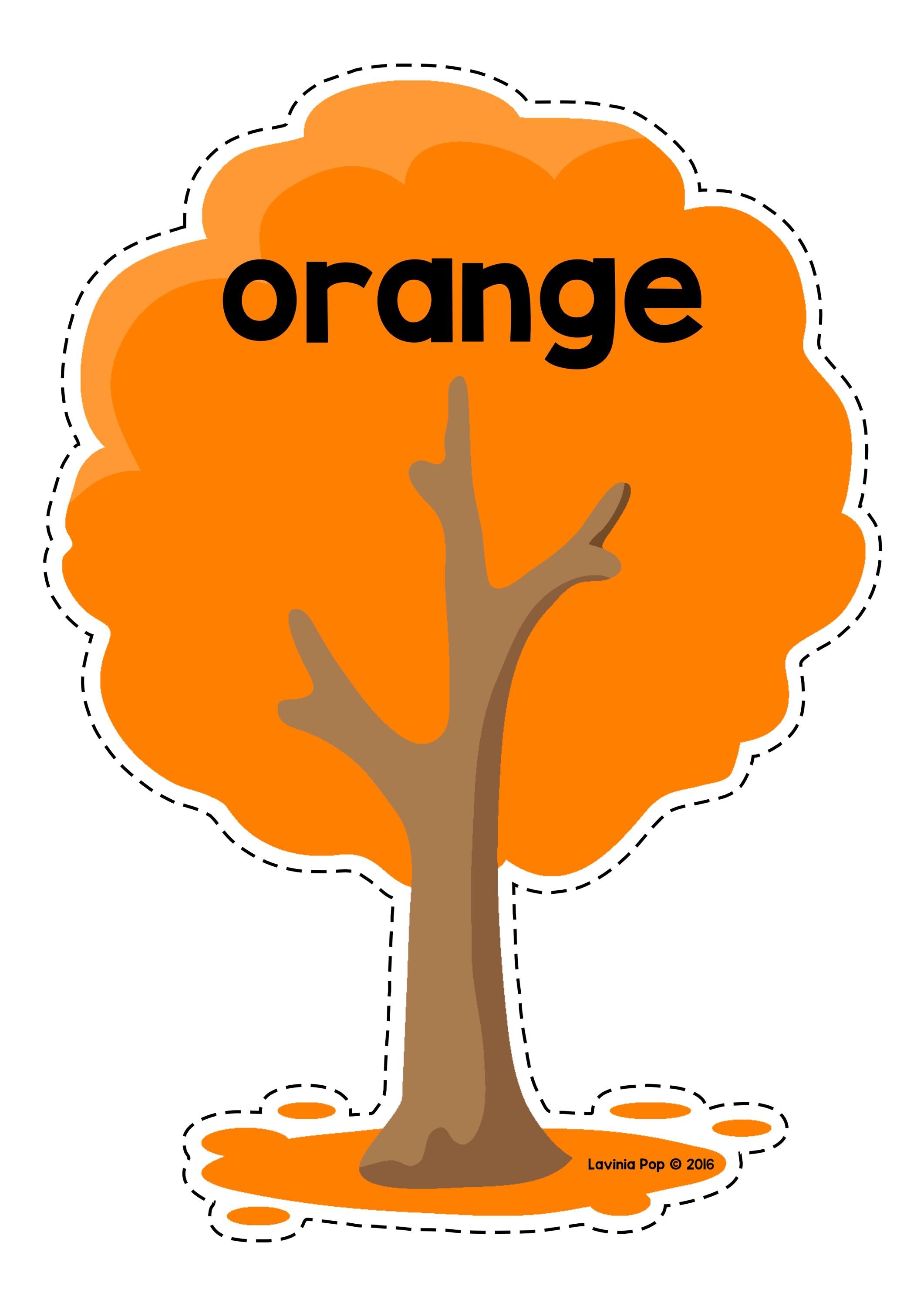Autumn Tree and Leaves Color Matching Activity | 11 Colors - Etsy