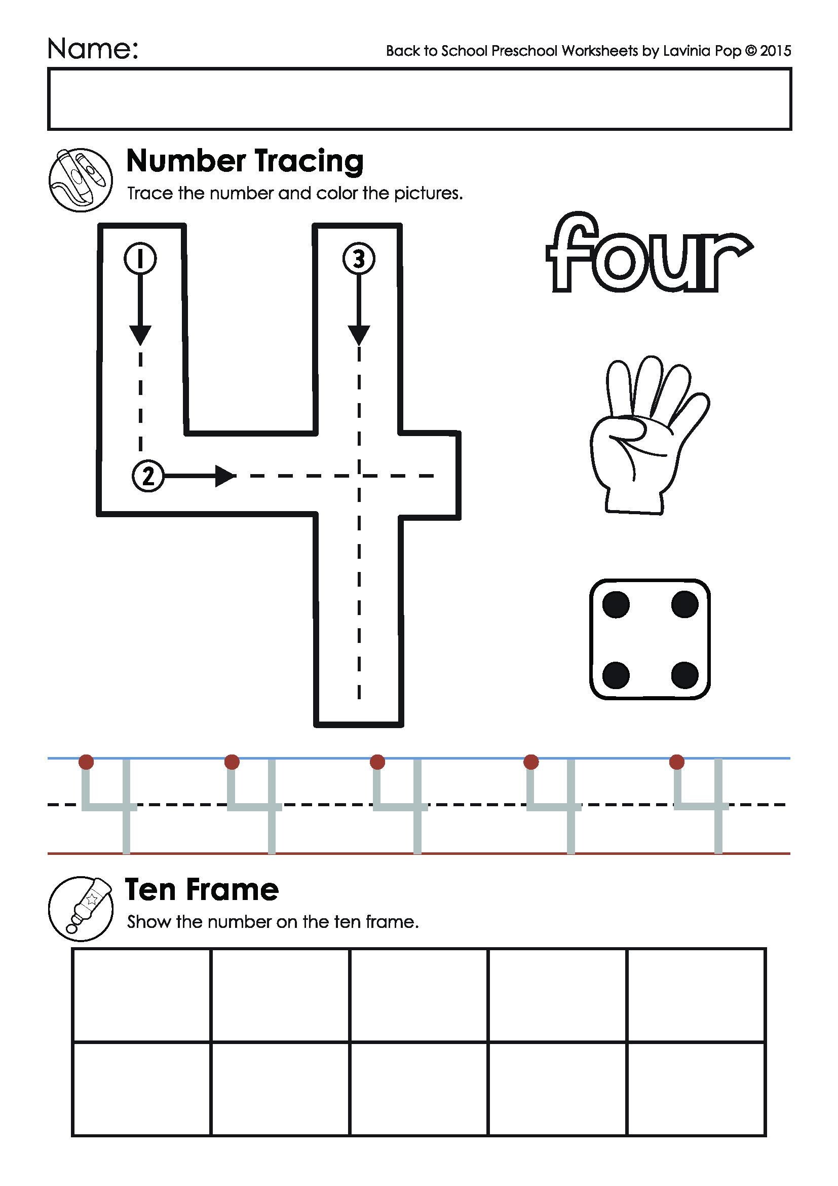 Back to School Preschool Worksheets and Activities | No Prep Printable ...