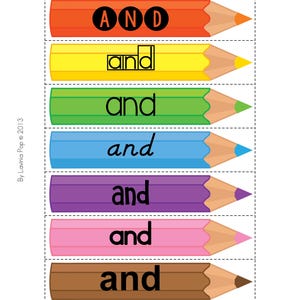 Printable Sight Word Sorting Activity | Colored Pencils - Etsy