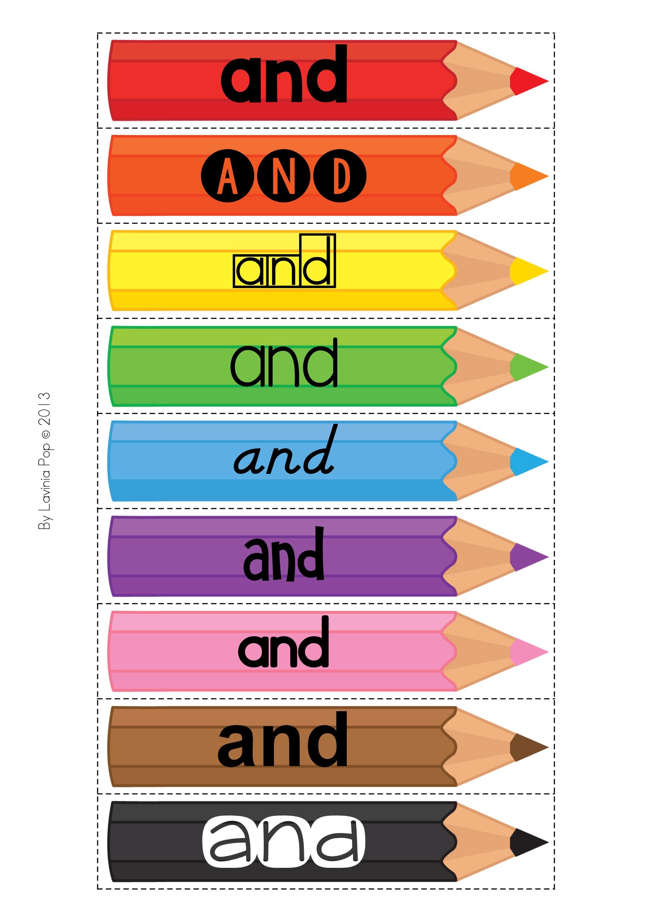 Printable Sight Word Sorting Activity | Colored Pencils - Etsy