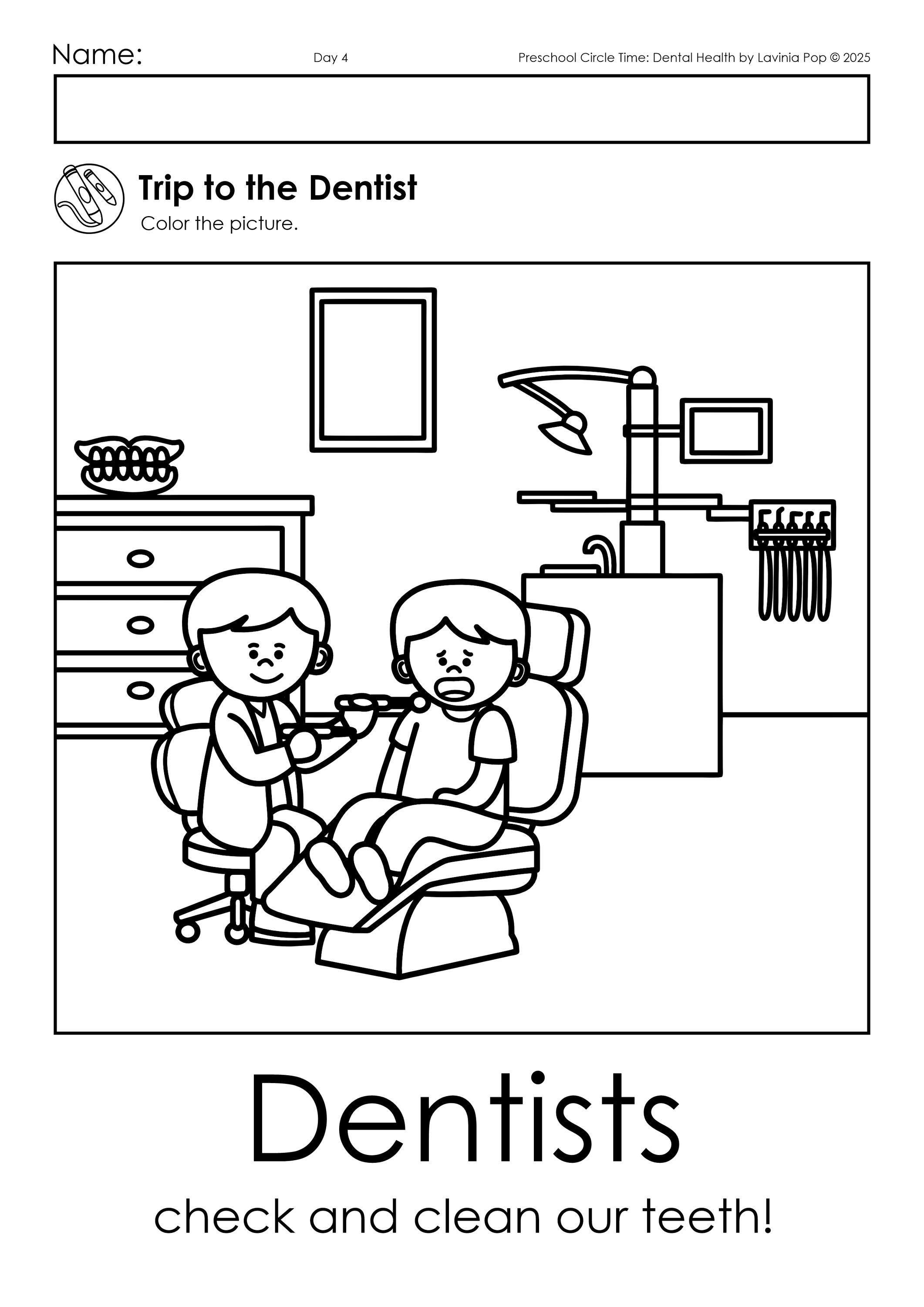 Dental Health Preschool Theme Curriculum Printables | Preschool Circle ...