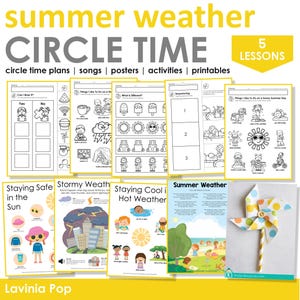Summer Weather Preschool Theme Curriculum Printables | Preschool Circle ...