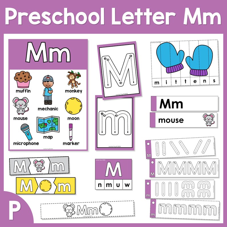 Preschool Alphabet Letter of the Week Curriculum M - Etsy