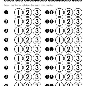 Back to School Syllables Clip It! Printable Activity - Etsy