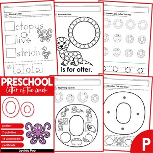 Preschool Alphabet Letter of the Week Curriculum O - Etsy