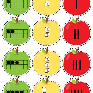 Apple Number Sense Sorting Activity - Etsy