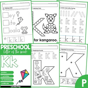 Preschool Alphabet Letter of the Week Curriculum K - Etsy