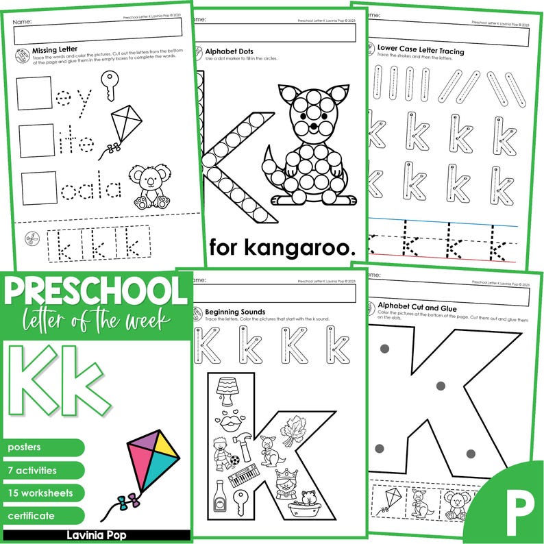 Preschool Alphabet Letter of the Week Curriculum K - Etsy