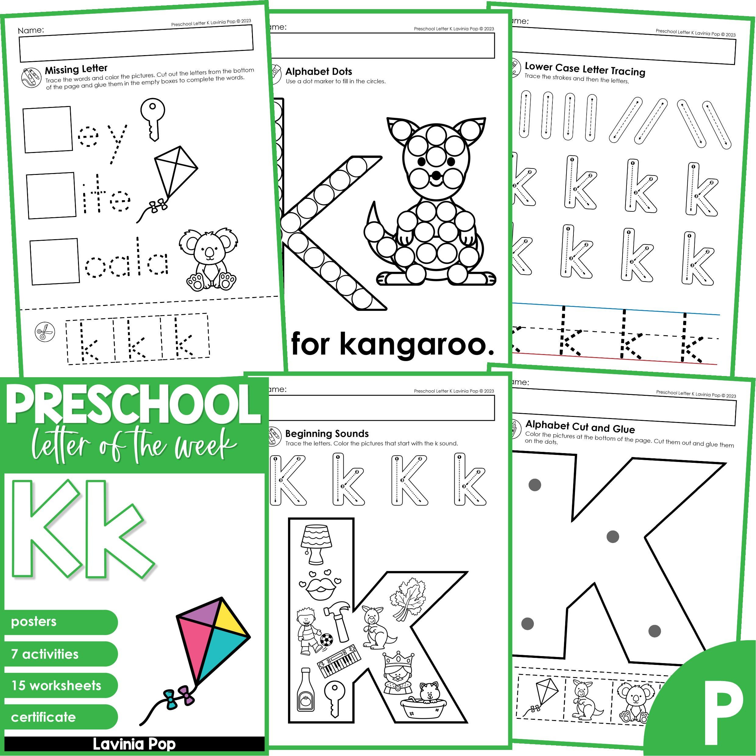 Preschool Alphabet Letter of the Week Curriculum K - Etsy