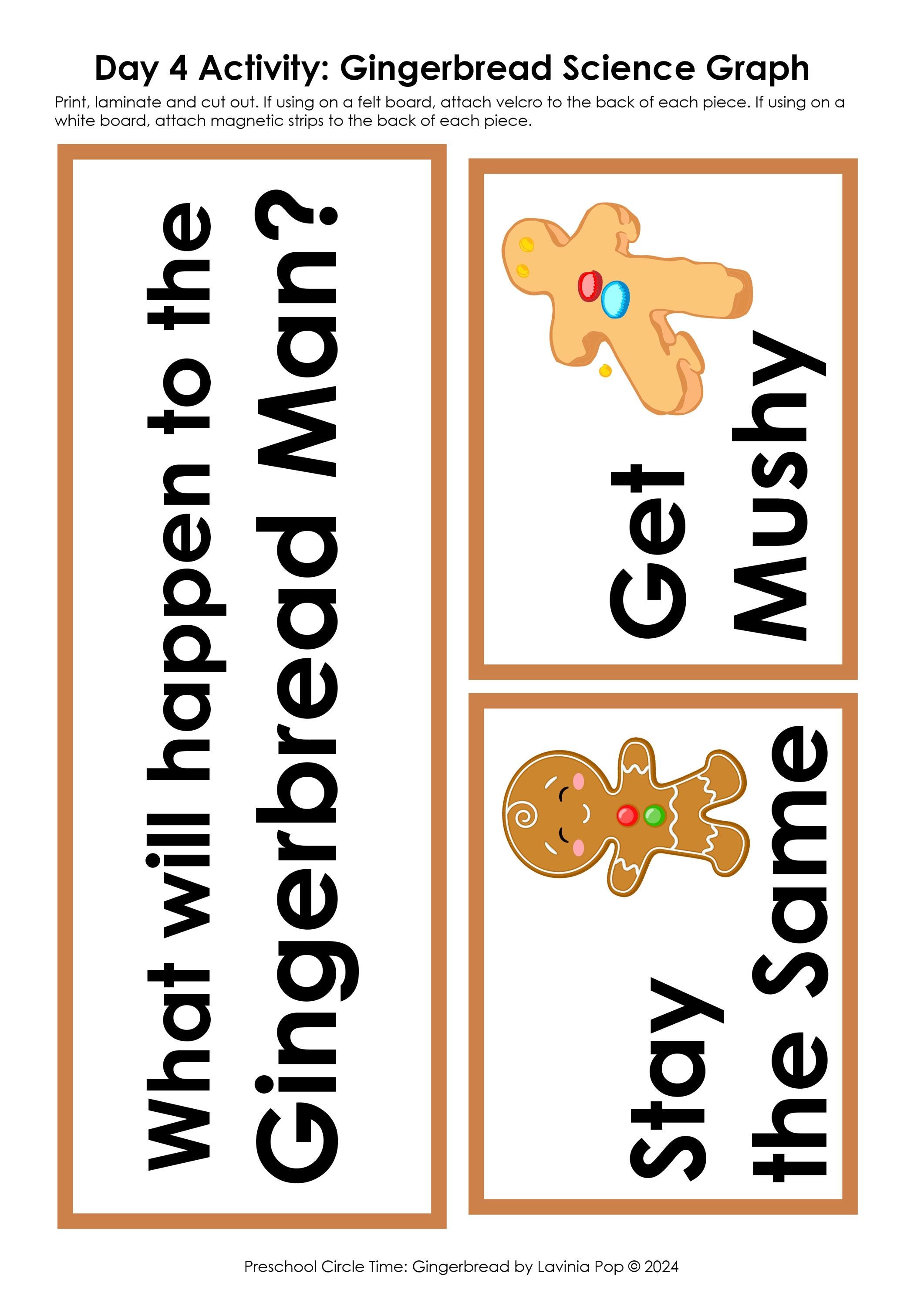 Gingerbread Christmas Preschool Theme Curriculum Printables | Preschool ...