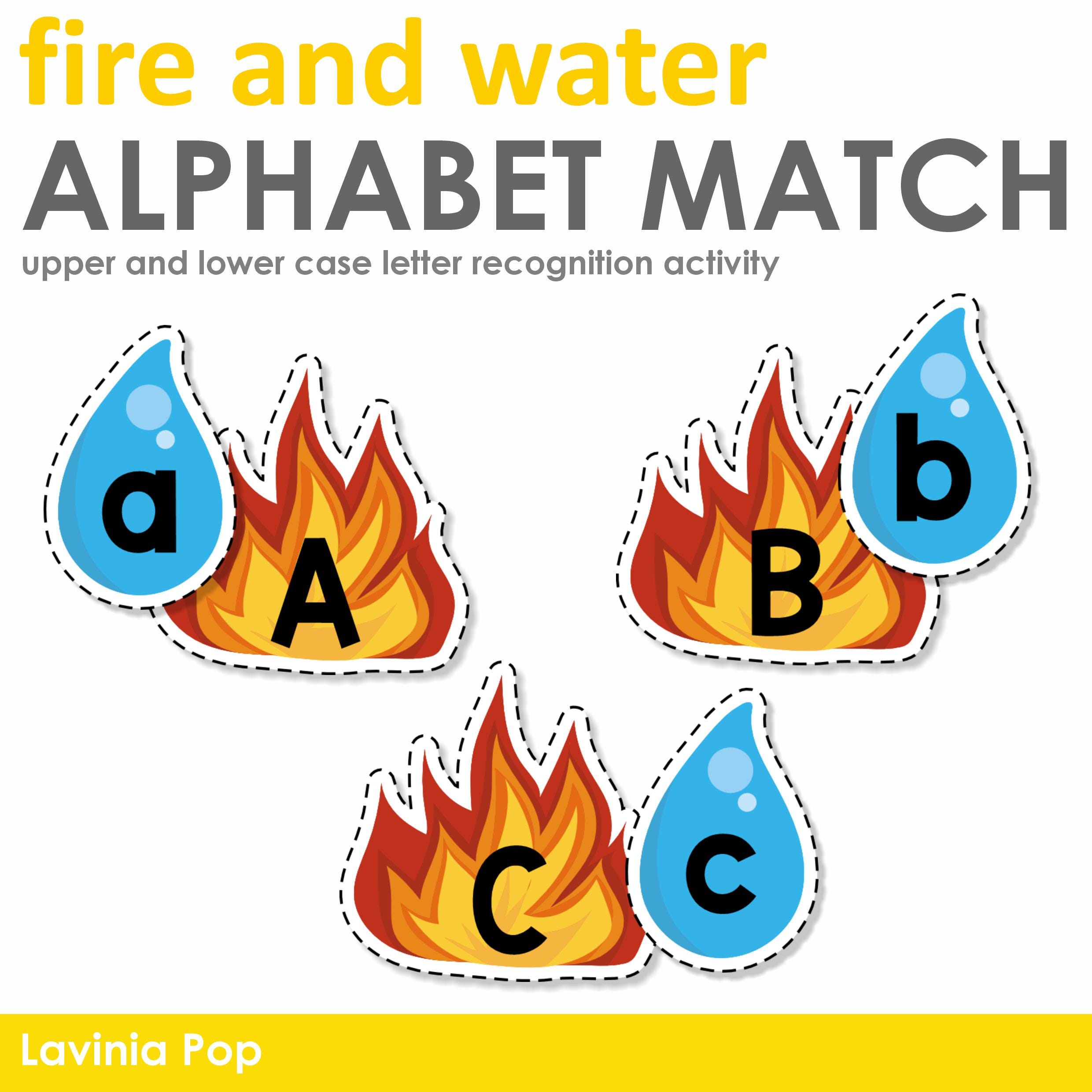 Alphabet Match Firefighter Community Helper Printable Activity - Etsy