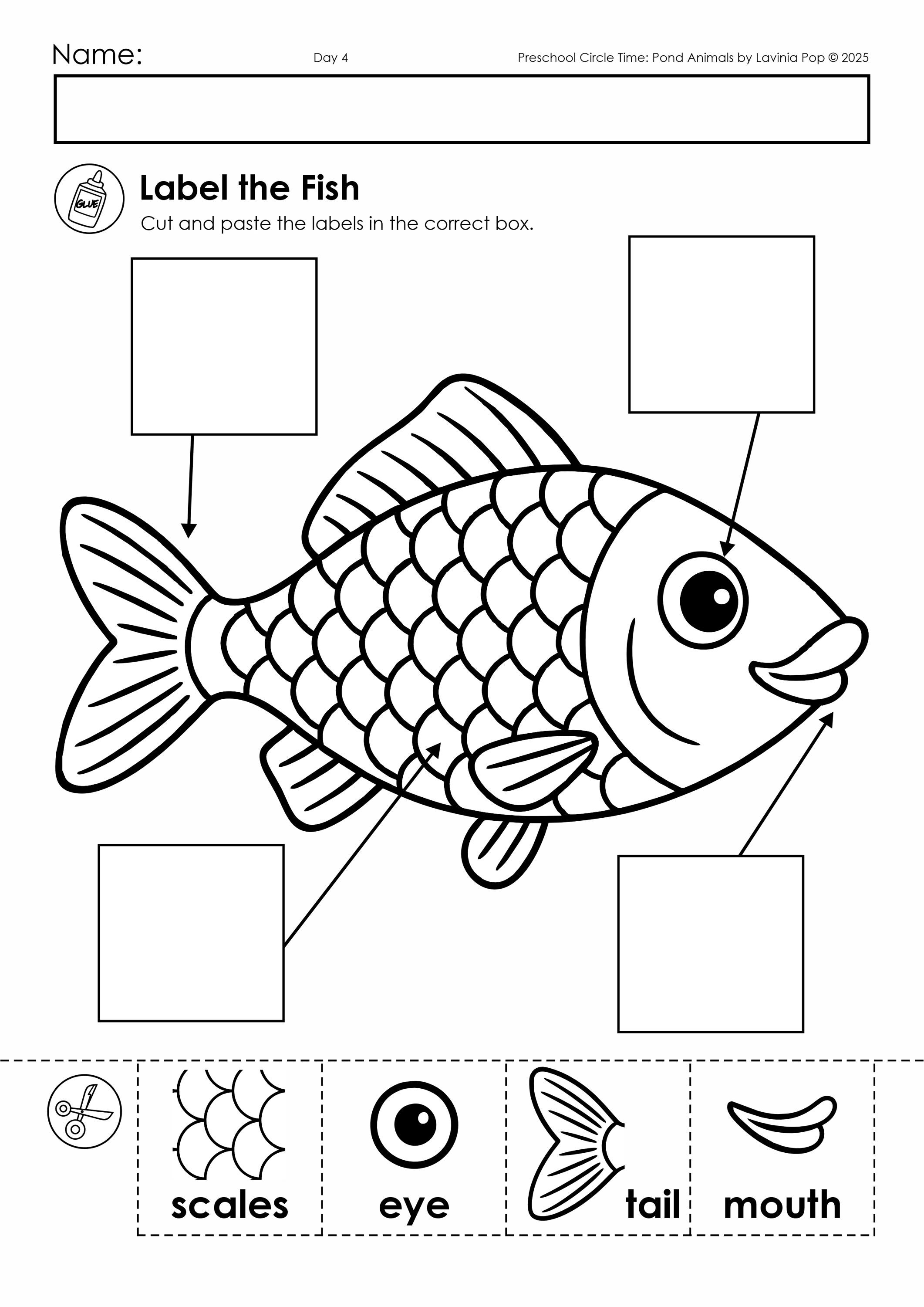 Pond Animals Preschool Theme Curriculum Printables | Preschool Circle ...