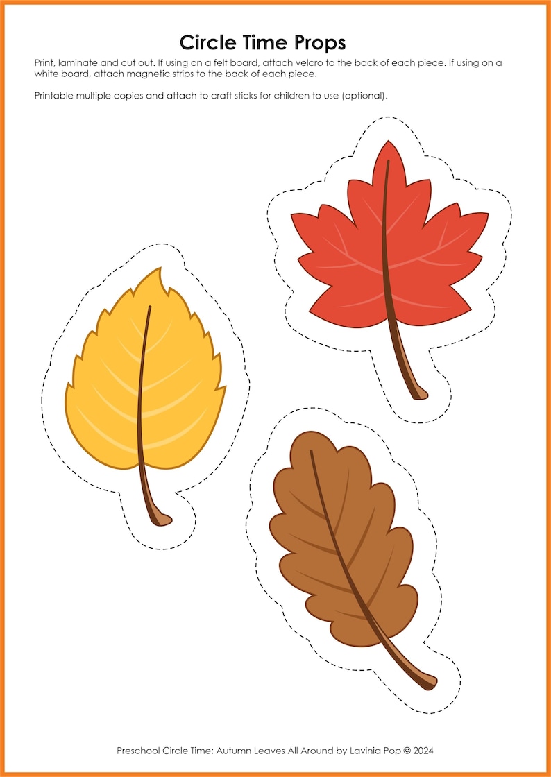 Autumn Leaves Preschool Curriculum Printables | Autumn Leaves Preschool ...